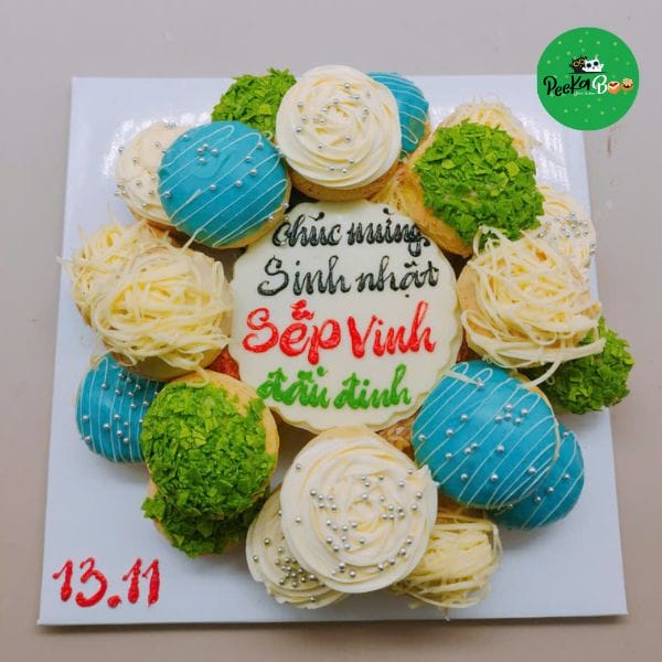 Bánh sinh nhật tặng sếp nam BCT04 - Bánh Su Kem Peekaboo